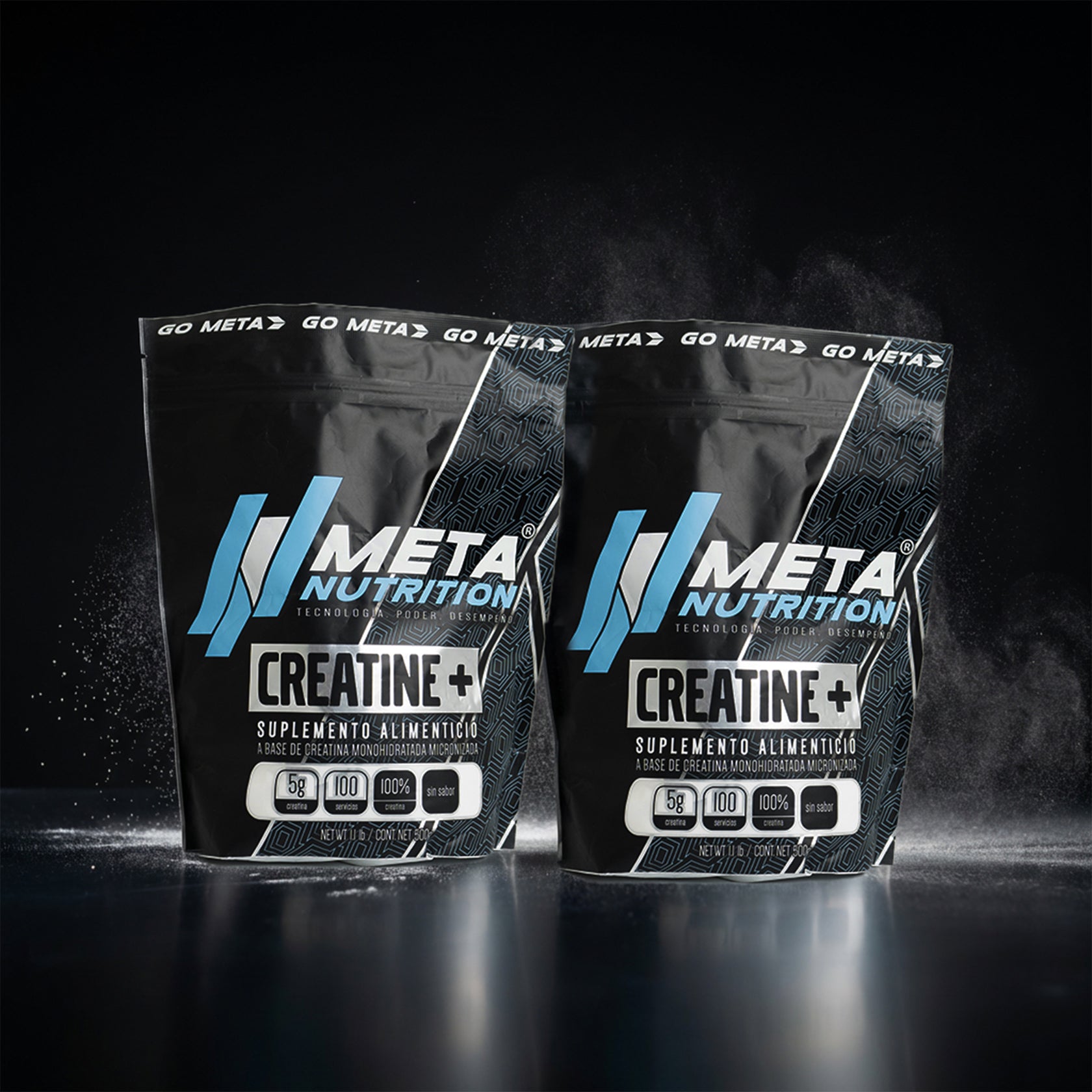 Meta Nutrition, Creatina Monohidratada Micronizada de alta pureza, 500g