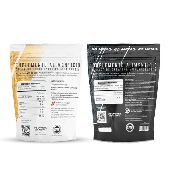PACK- CREATINA Y COLÁGENO PUROS – Meta Nutrition