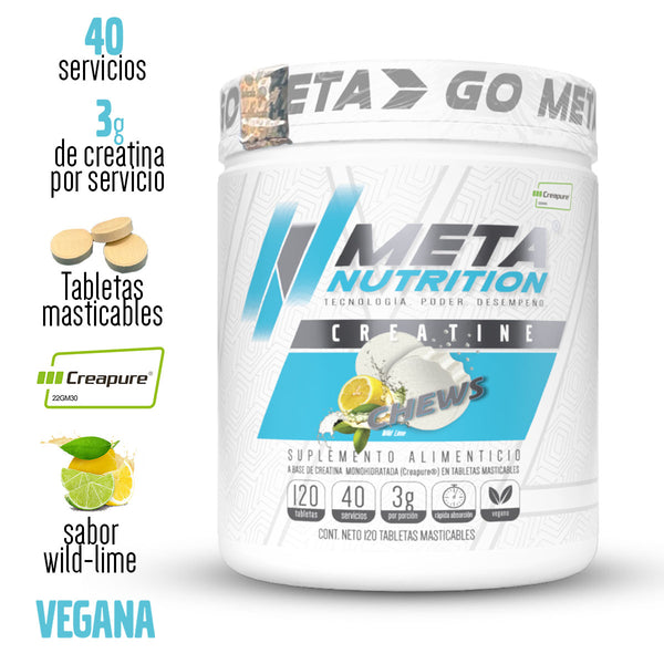Creatine Chews (Creapure®), 120 tabletas masticables sabor wild-lime ...